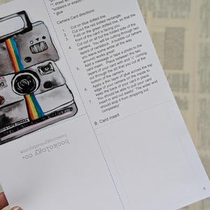 Digital DIY Instant Camera Card | Printable Interactive Greeting Card ...