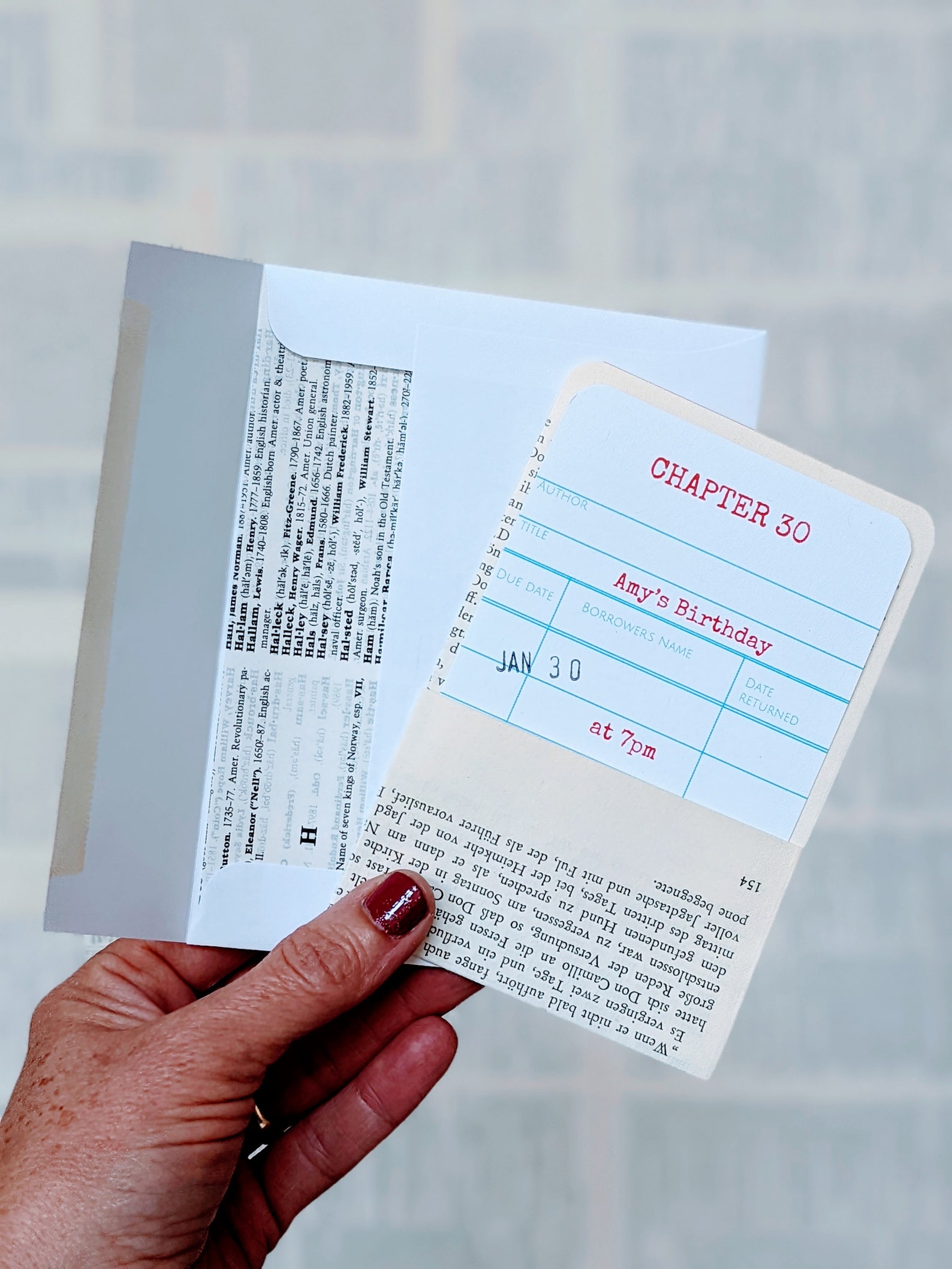 Custom Graduation Library Card Invitations Birthday Party Etsy