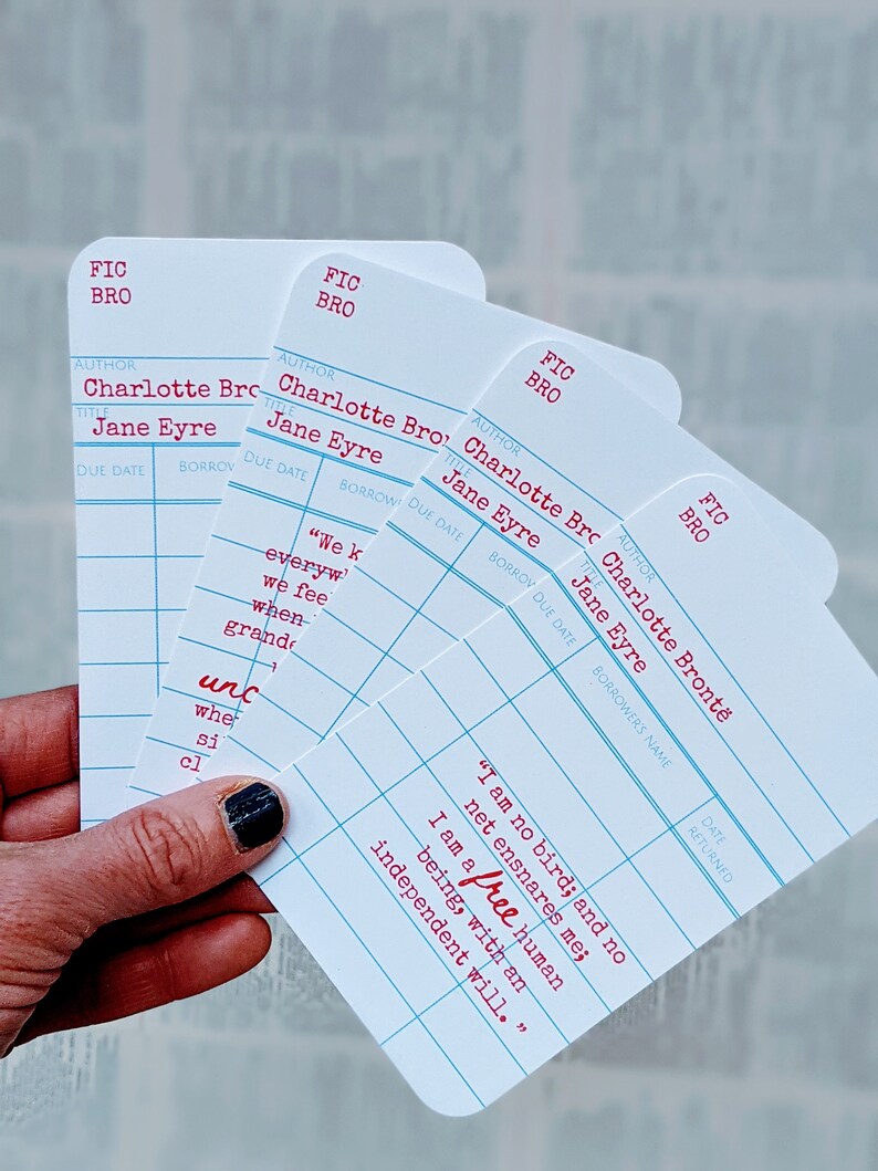 Jane Eyre Bookmarks Charlotte Bronte Quotes Inspirational | Etsy