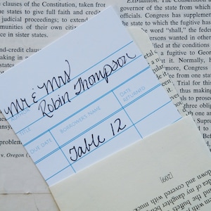 Printable Blank Library Cards With Pocket Template (instant Download ...