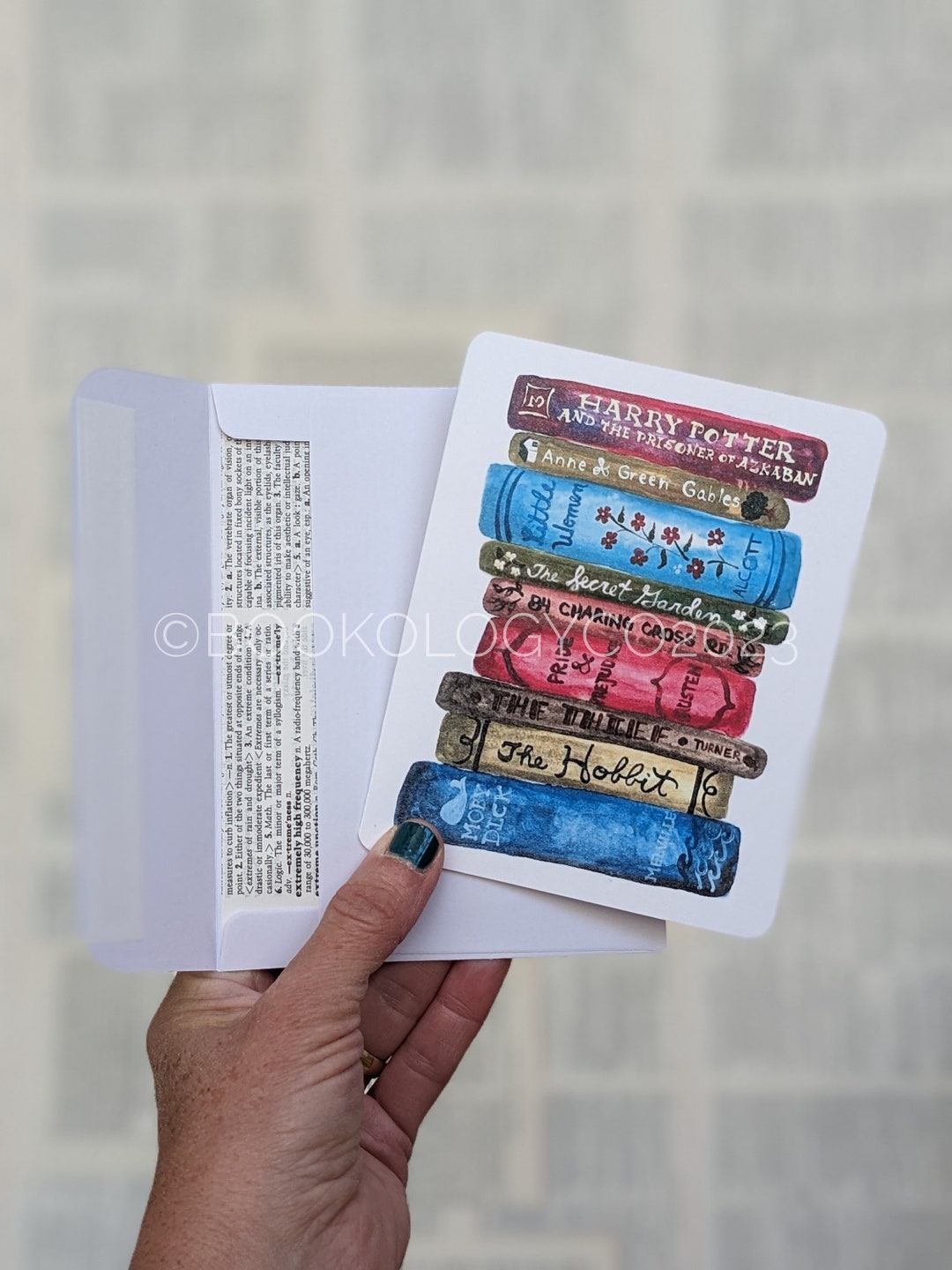 The Re-reads Bookstack Greeting Card, Classic Books, Book Lover Gift ...