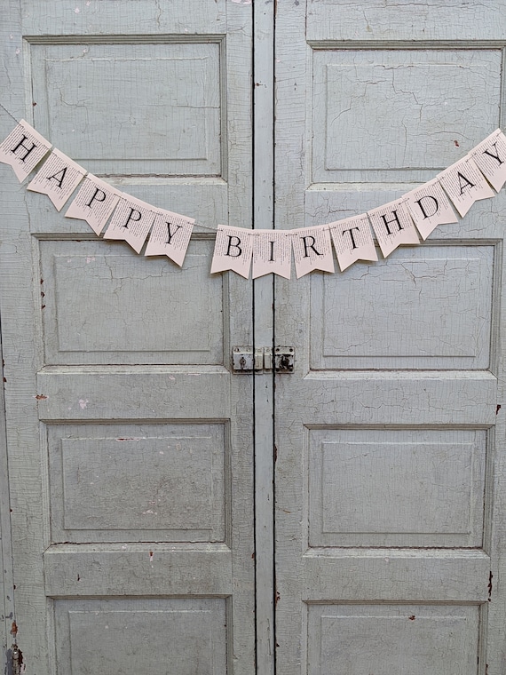 Happy Birthday Mini-banner Mantel Decor Party Bunting Book | Etsy