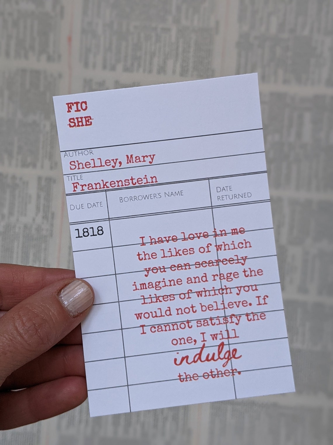 Halloween Library Card Printable Book Quotes Bookmark Geeky - Etsy