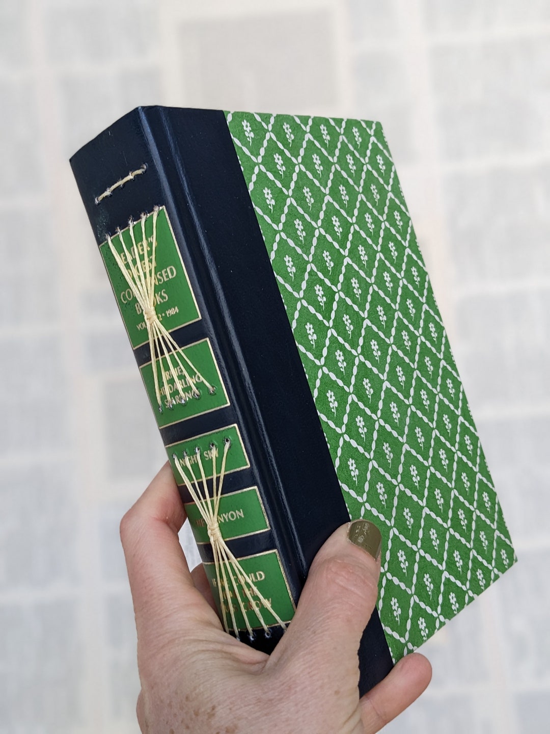 Upcycled Journal Green Vintage Book Cover Lined Pages Book - Etsy