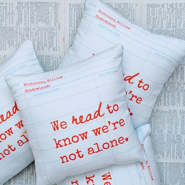 Library Card Pillow - Etsy