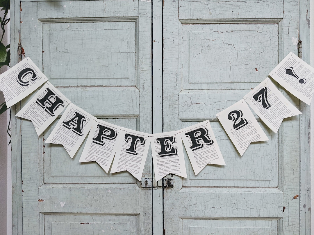 Birthday Banner, Bookish Party Decor, Bookworm Themed, Book Lover Gift ...