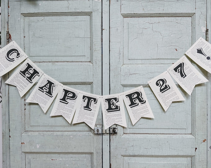 Birthday Banner, Bookish Party Decor, Bookworm Themed, Book Lover Gift ...