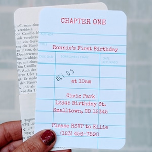 Custom Graduation Library Card Invitations, Birthday Party ...