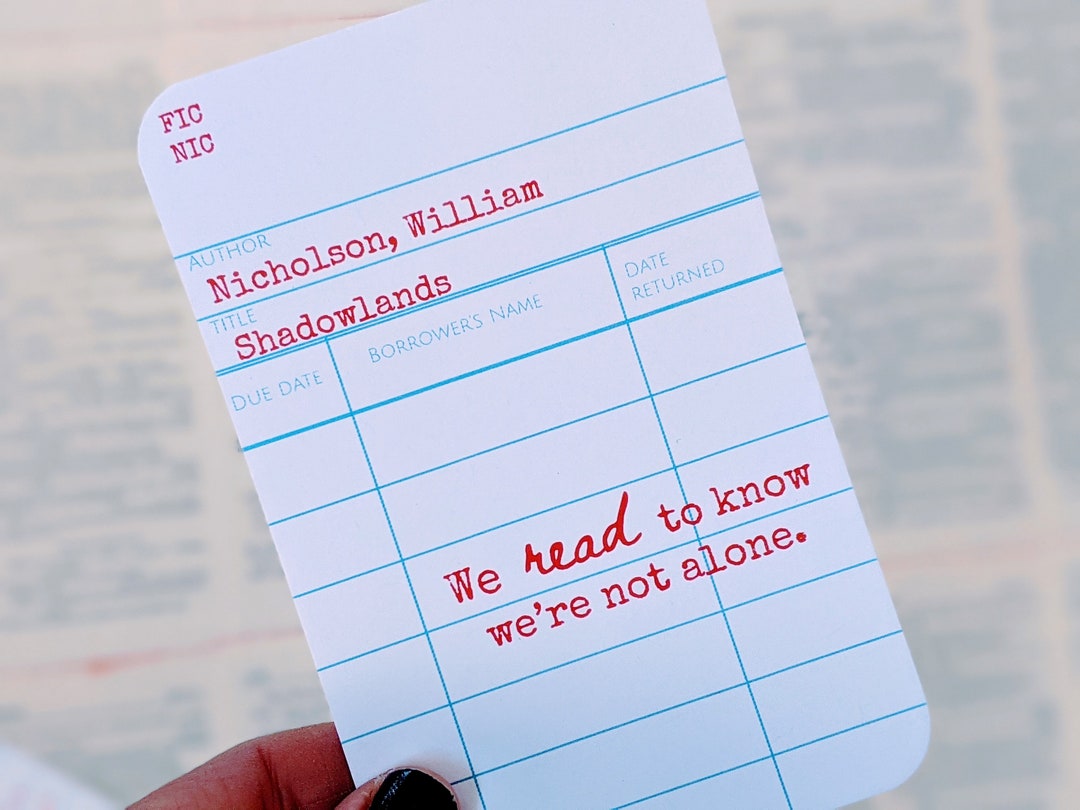 Reading Library Card Bookmarks, Set 2, Book Quotes, Literary Book Lover ...