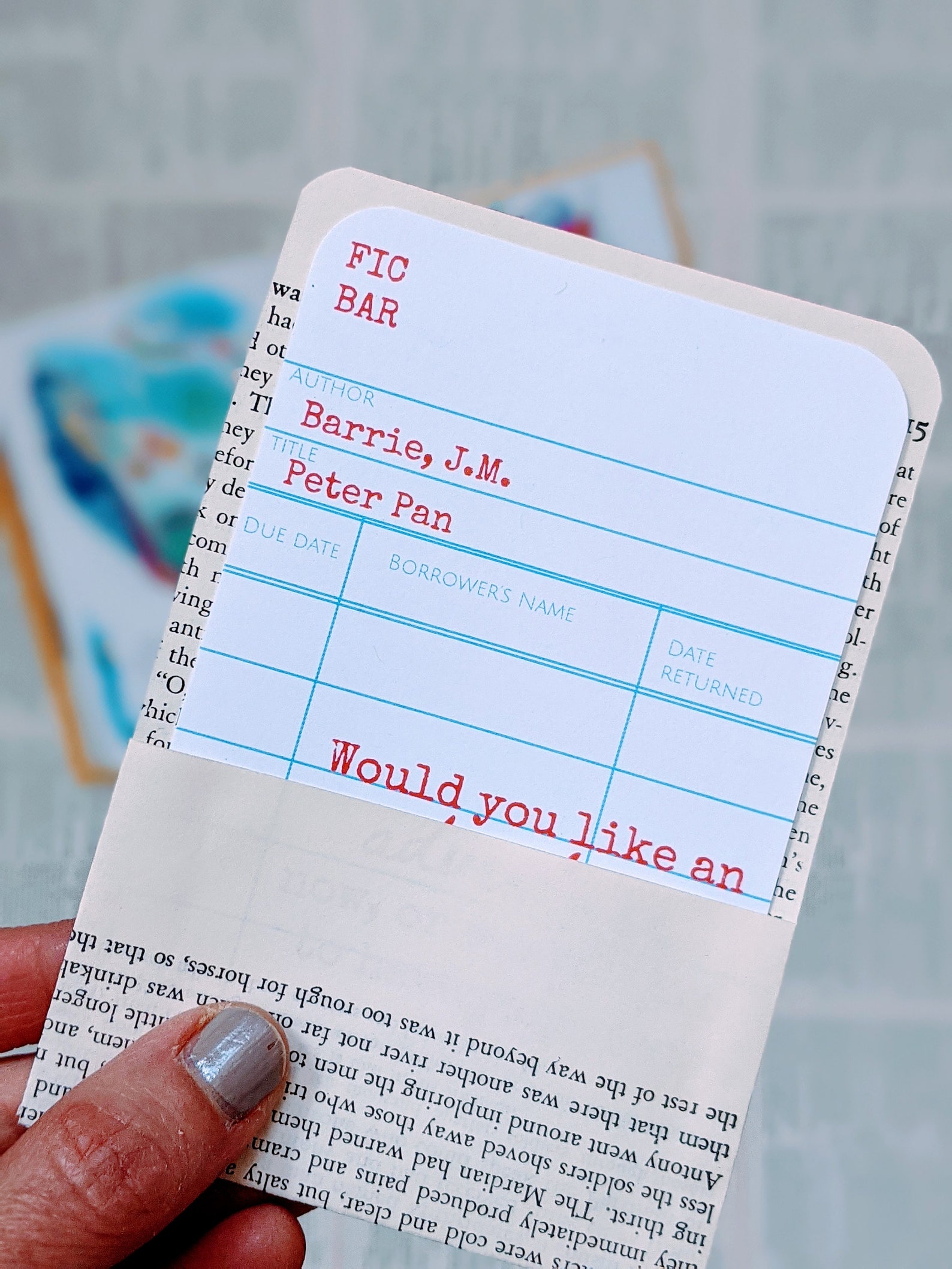 Bookmarks Peter Pan Quotes JM Barrie Bookish Gift - Etsy