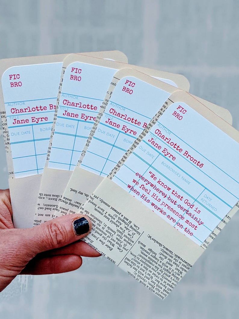 Jane Eyre Bookmarks Charlotte Bronte Quotes Inspirational | Etsy