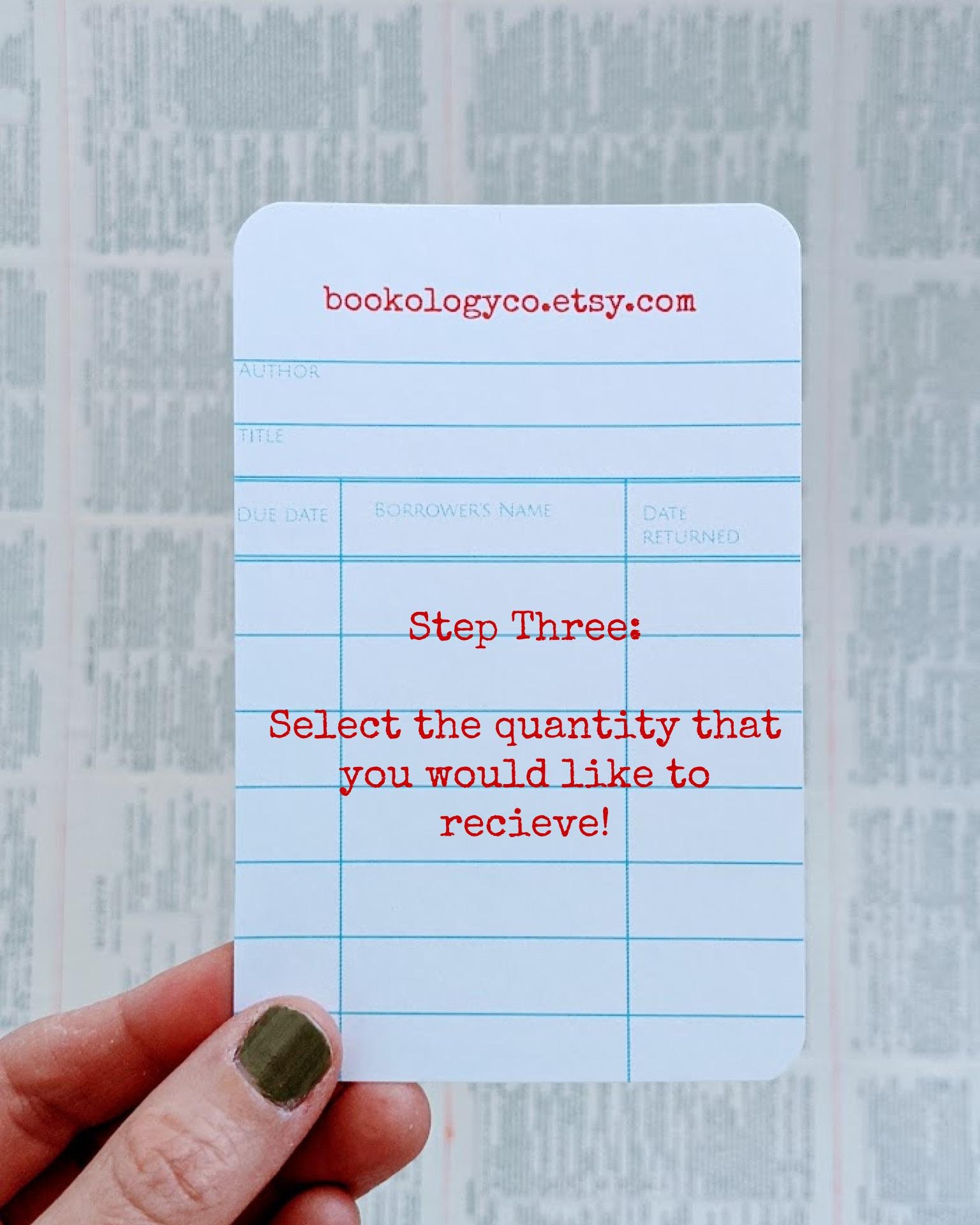 CUSTOM Book Quote Library Card Bookmarks Geeky Gift Custom - Etsy