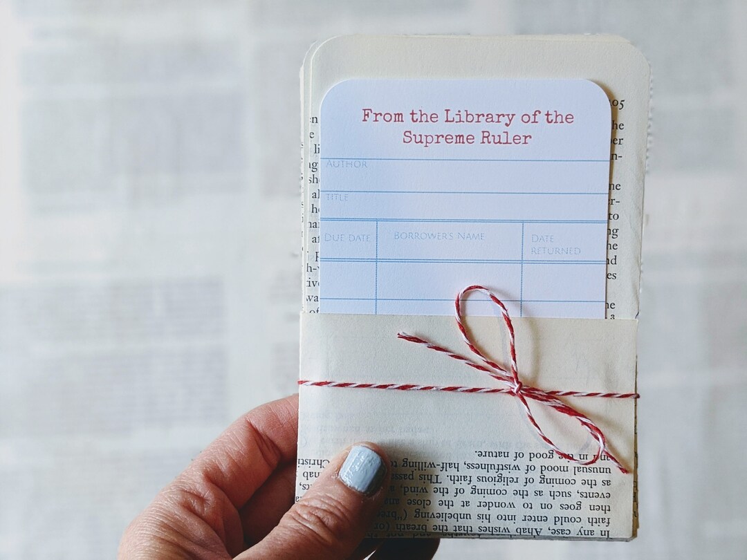 CUSTOM Library Card Book Plates, Set of 20, Book Lover Gift, Bookish ...