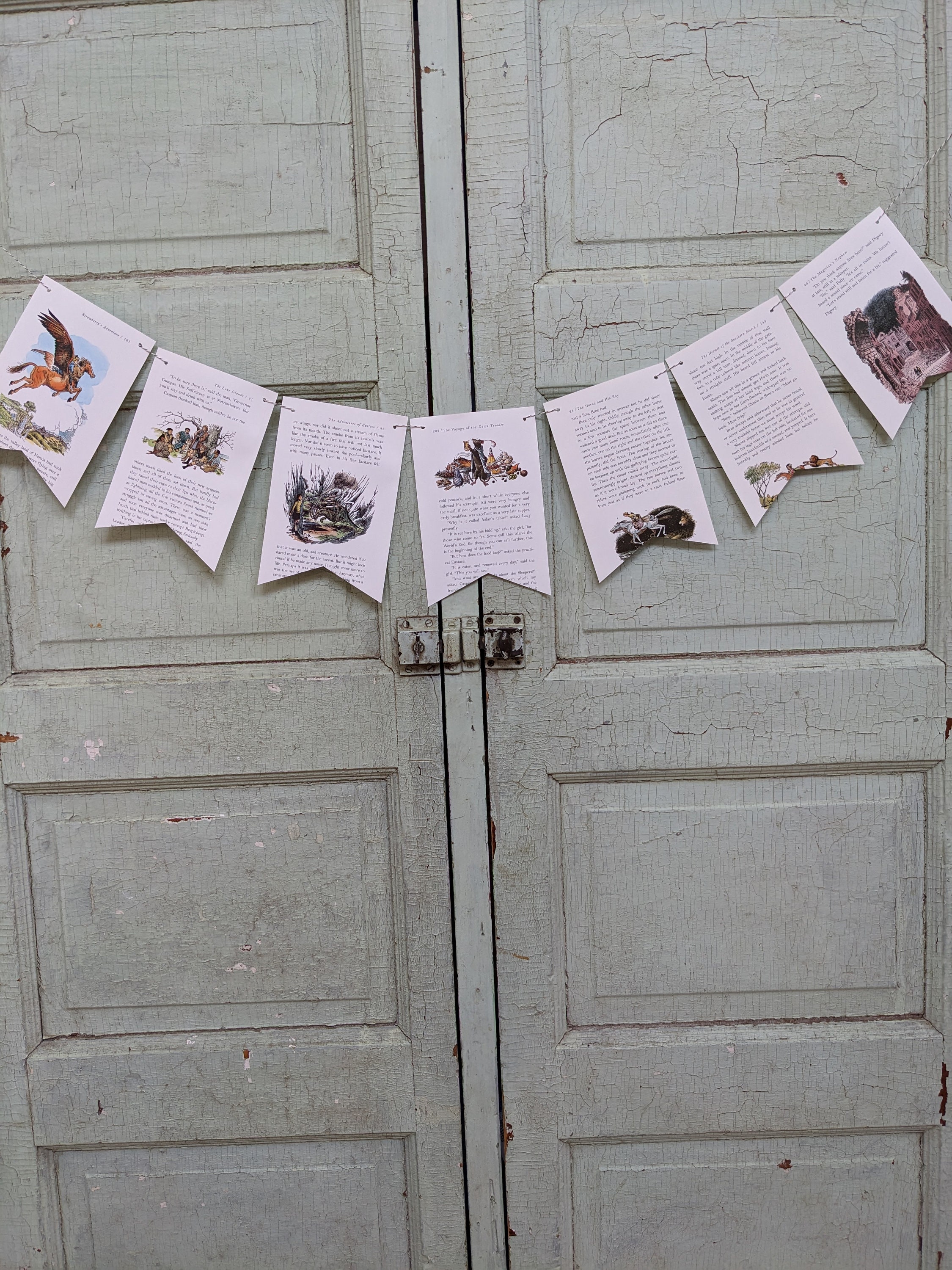 Chronicles of Narnia Storybook Banner | Vintage Paperback Page Bunting ...