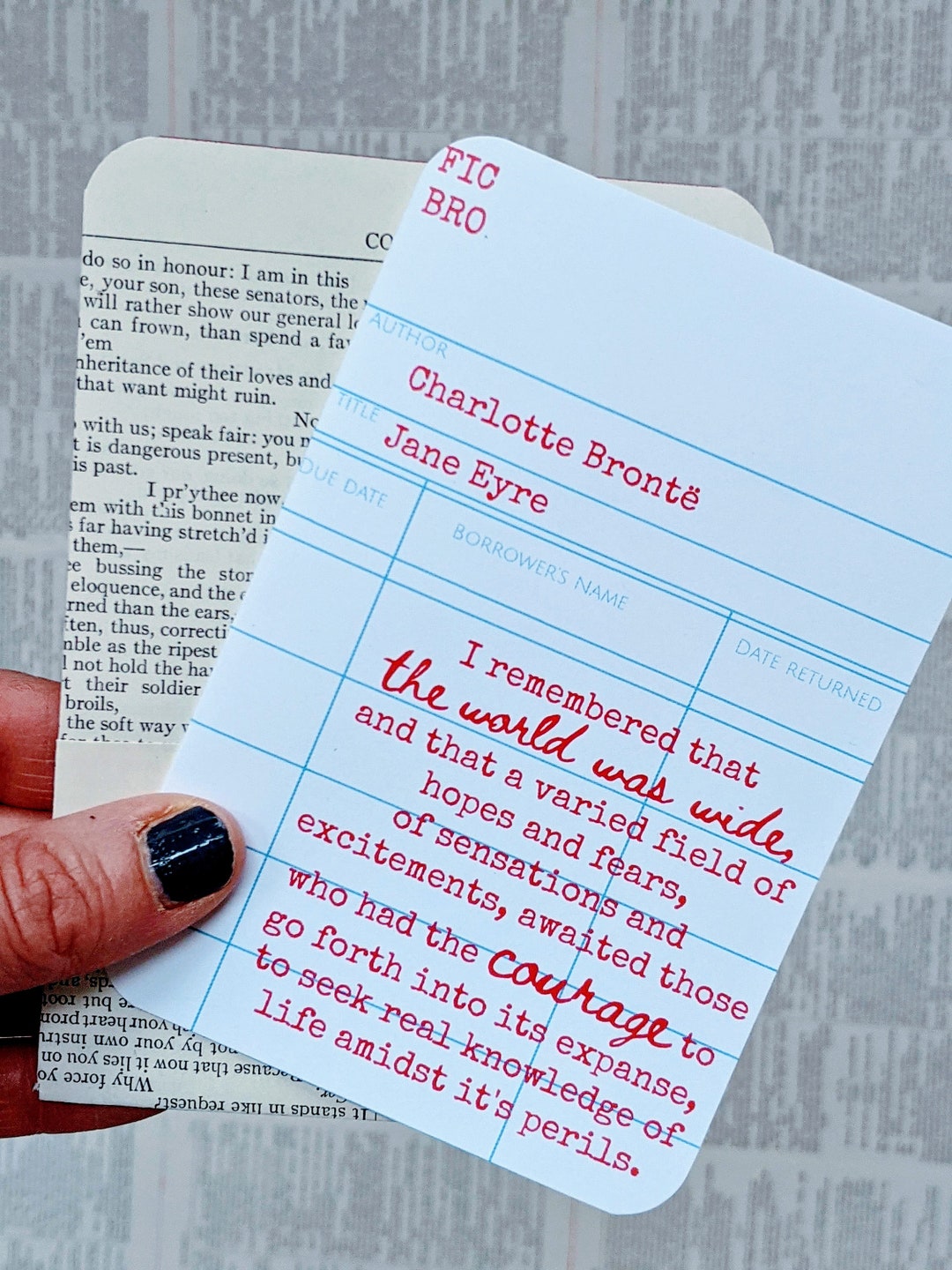 Literary Graduation Card, Jane Eyre Quote, Charlotte Bronte, Graduation ...
