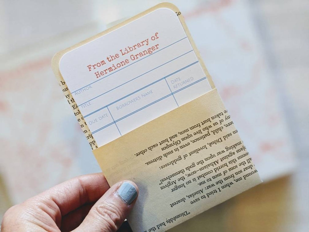 Custom Library Card Book Plates Set of 20, With Date Stamp, Book Lover ...