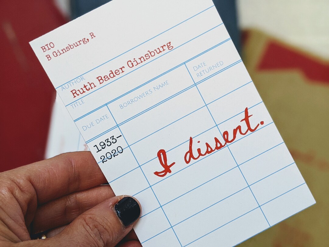 RBG Library Card Printable, Ruth Bader Ginsburg Quotes, Girl Power ...