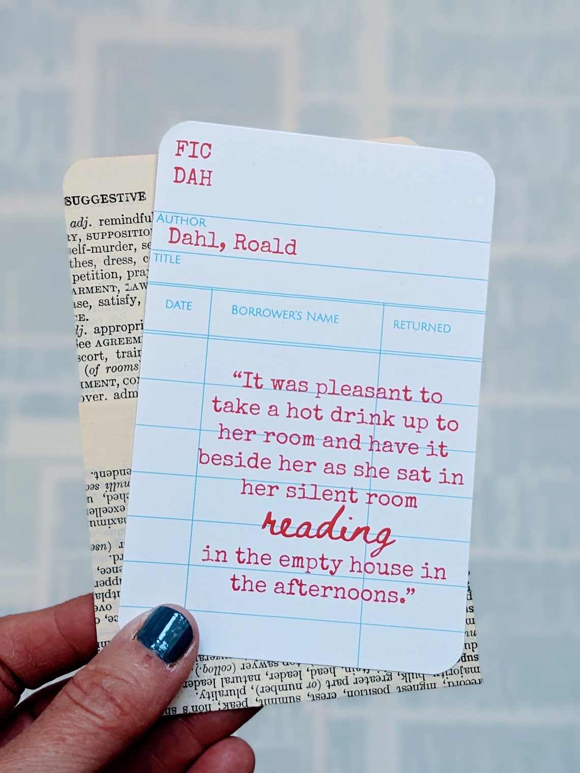 Matilda Book Lover Bookmarks, Roald Dahl Quotes, Library Cards, Bookish ...