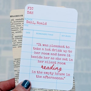 Matilda Book Lover Bookmarks, Roald Dahl Quotes, Library Cards, Bookish ...