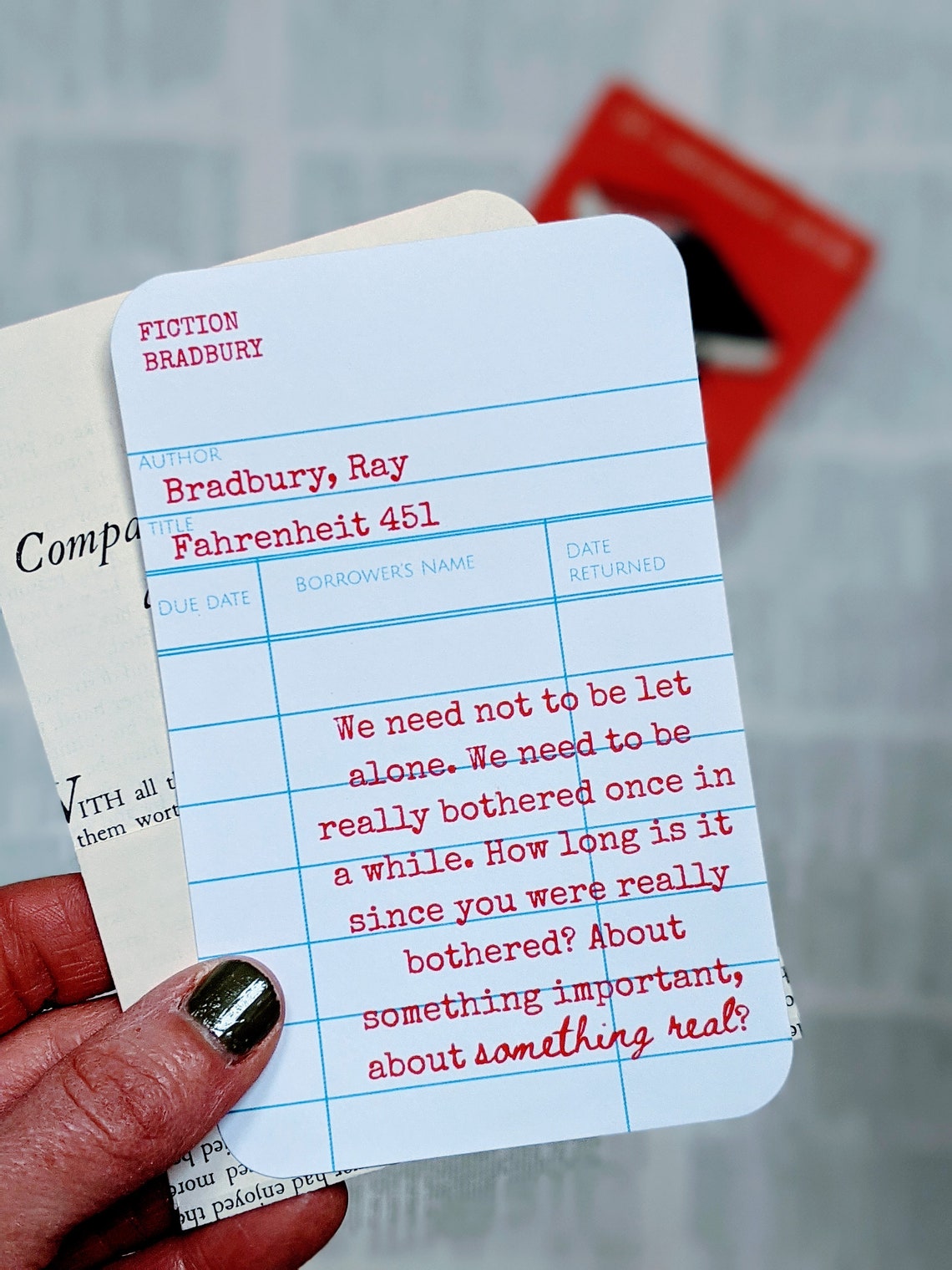 Fahrenheit 451 Quote Bookmarks Ray Bradbury Quotes Book | Etsy