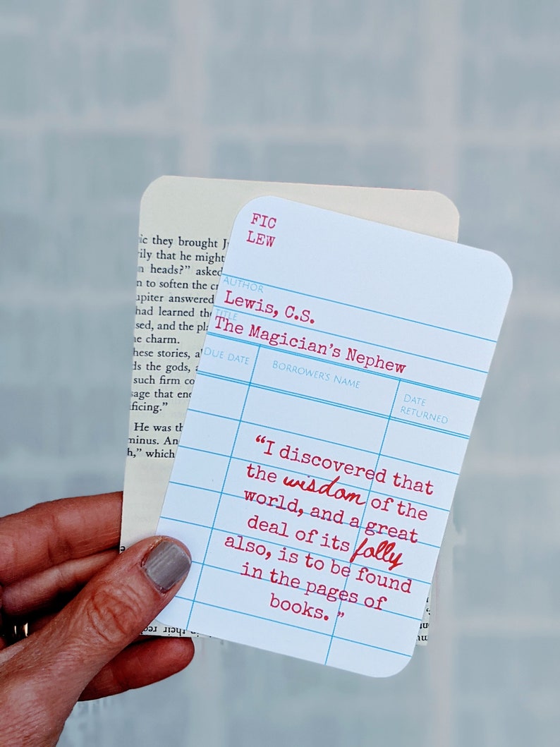 Narnia Bookmarks, CS Lewis Quotes, Literary Gift, Book Lover, Bookish ...