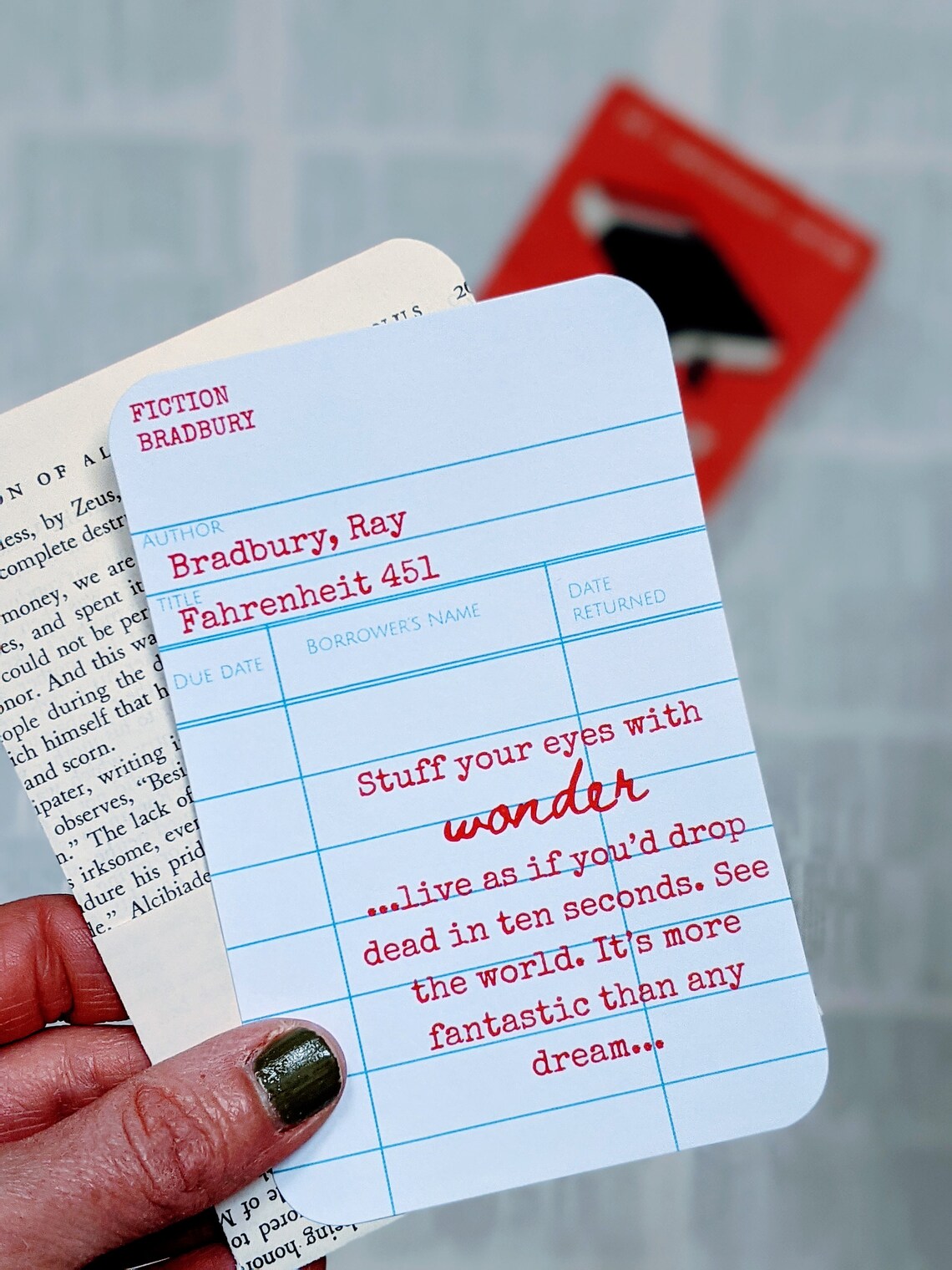 Fahrenheit 451 Quote Bookmarks Ray Bradbury Quotes Book | Etsy