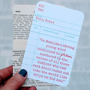 Matilda Book Lover Bookmarks, Roald Dahl Quotes, Library Cards, Bookish ...