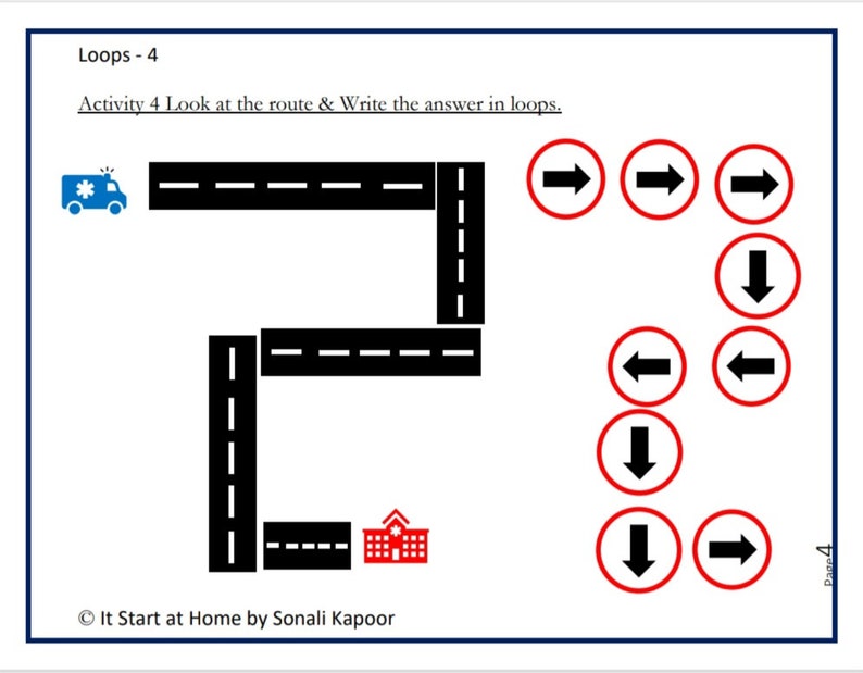 45 Coding Worksheets| Loop | Worksheets for Kids| Quiet Book| Busy Book ...