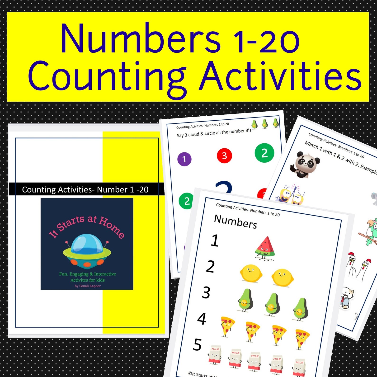 Counting Number 1-20 Math Bundle, 35+ Early Math Activities| Preschool ...