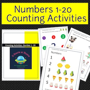 Counting Number 1-20 Math Bundle, 35+ Early Math Activities| Preschool ...