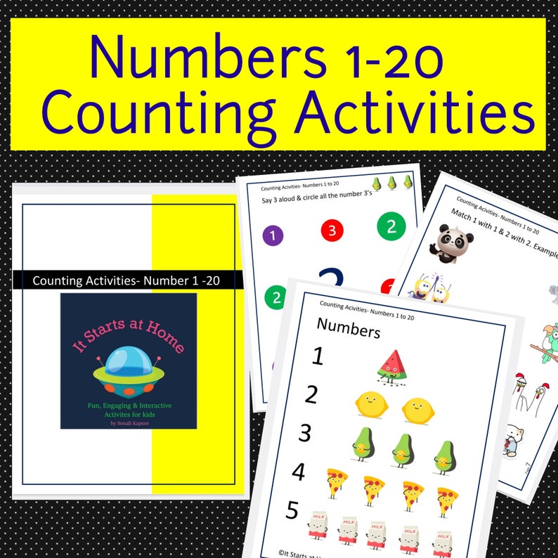 Counting Number 1-20 Math Bundle, 35+ Early Math Activities| Preschool ...