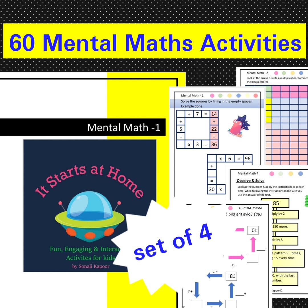 Addition, Subtraction, Multiplication & Division 60 Worksheets | Math ...