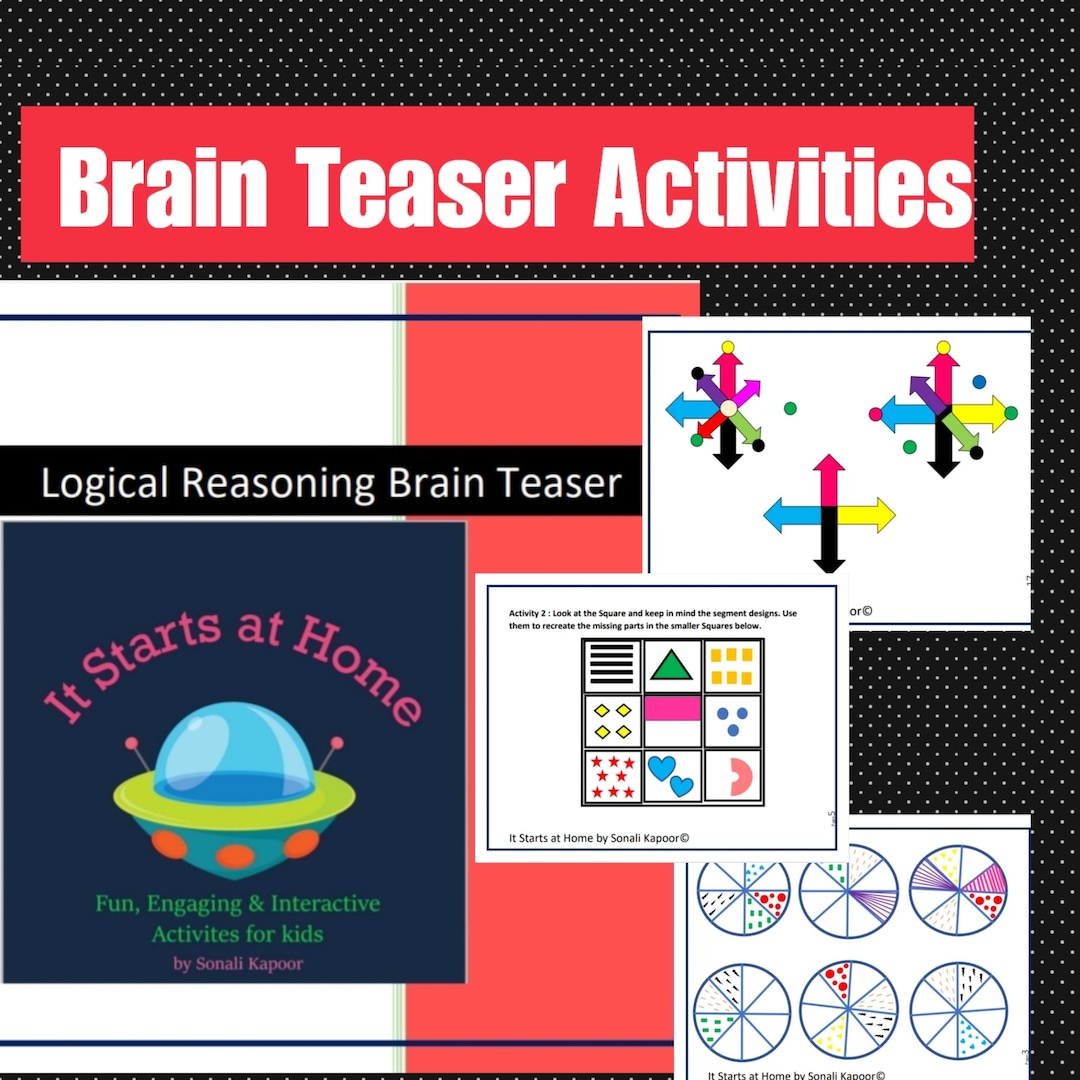 Logical Reasoning Brain Teasers for 6 to 9yrs - Etsy