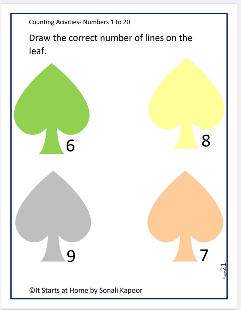 Counting Number 1-20 Math Bundle, 35+ Early Math Activities| Preschool ...