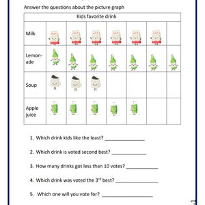 30 Graphing Activities Set of 3 - Bar-tally-pie-picture - Etsy