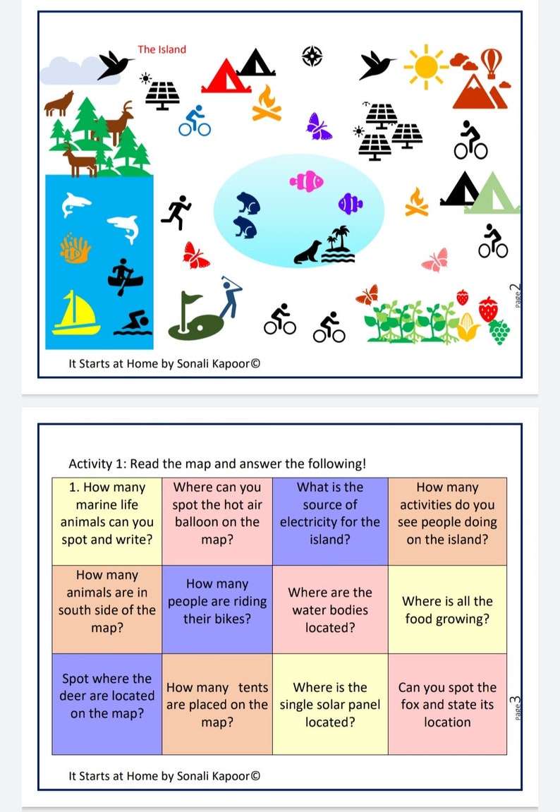 Visual Spatial Activities Map Based for 6 to 9yrs - Etsy Australia