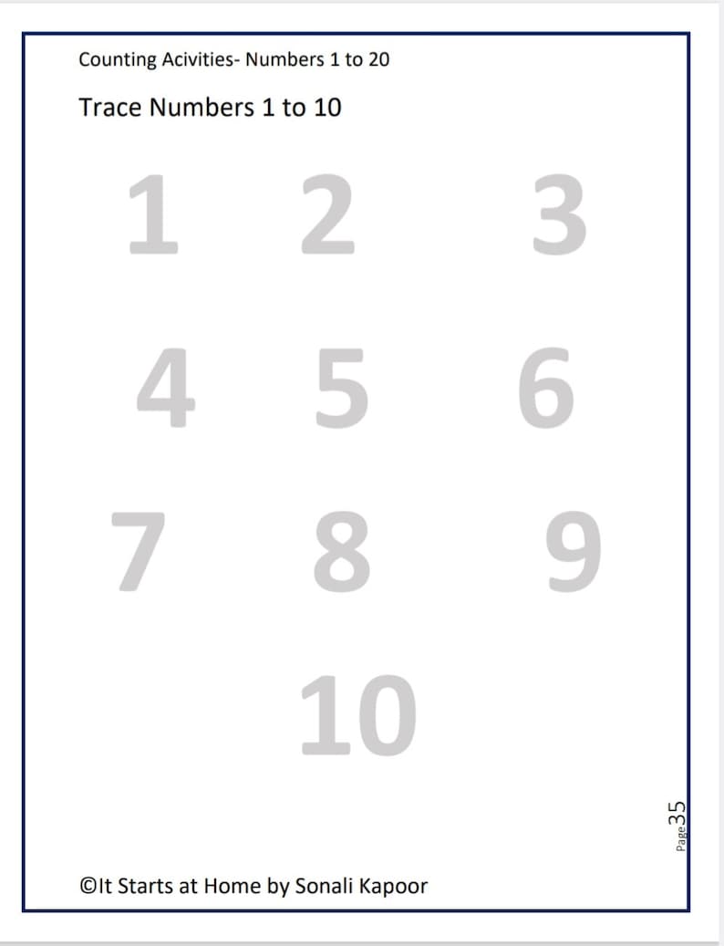 Counting Number 1-20 Math Bundle, 35+ Early Math Activities| Preschool ...