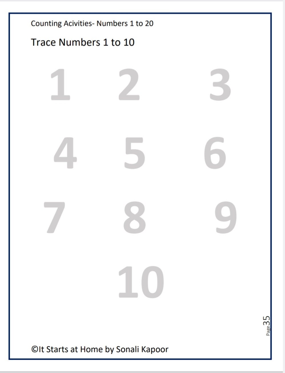 Counting Number 1-20 Math Bundle, 35+ Early Math Activities| Preschool ...