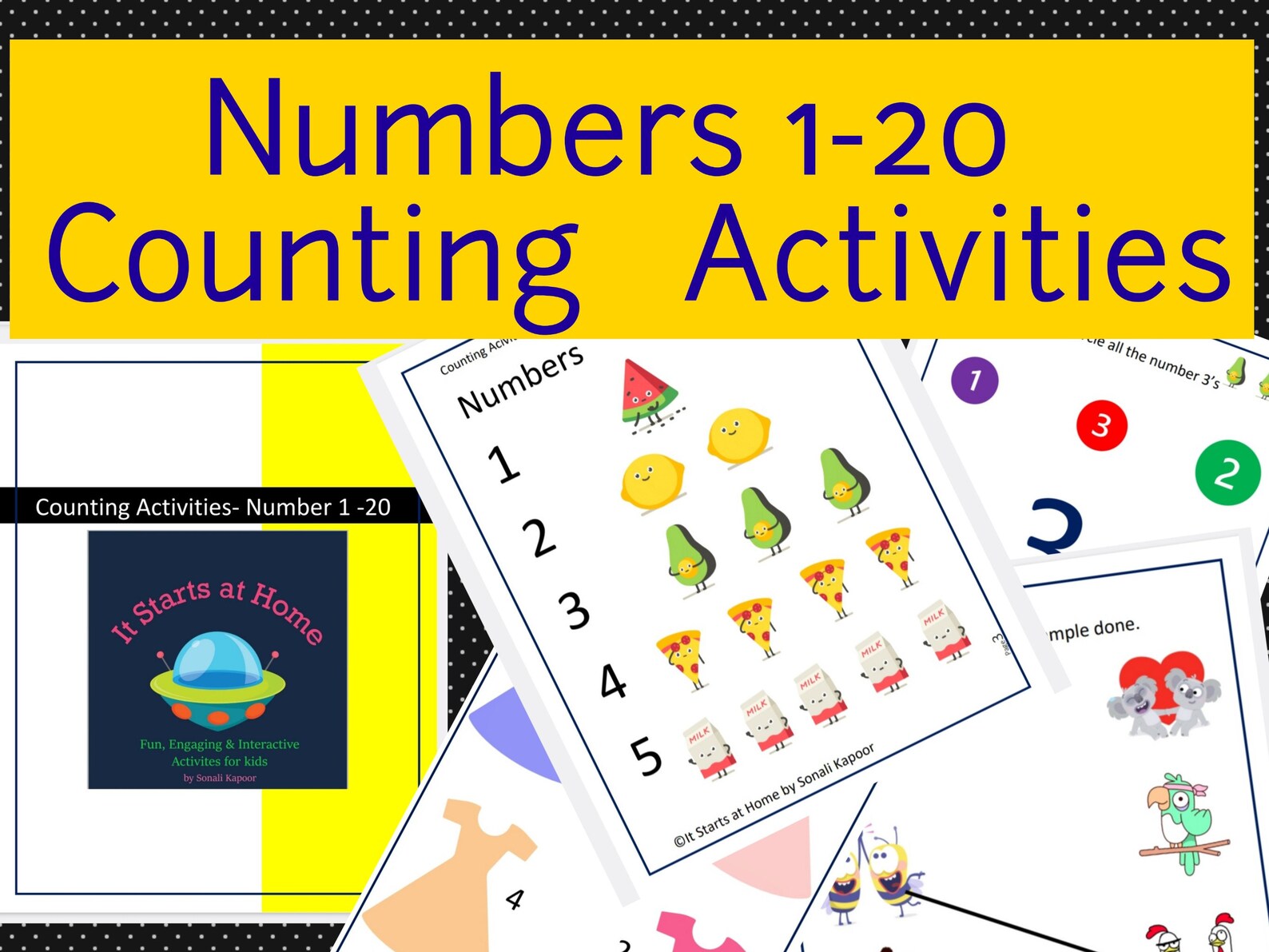 Counting Number 1-20 Math Bundle, 35+ Early Math Activities| Preschool ...