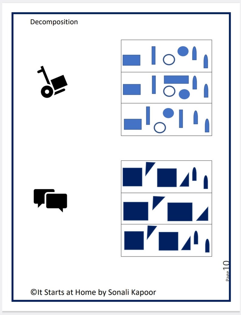50 Coding Worksheets for Kids Education |no Computer| Decomposition ...