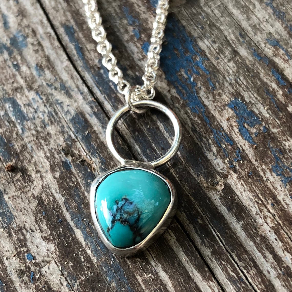 Blue Diamond Turquoise Necklace - Etsy