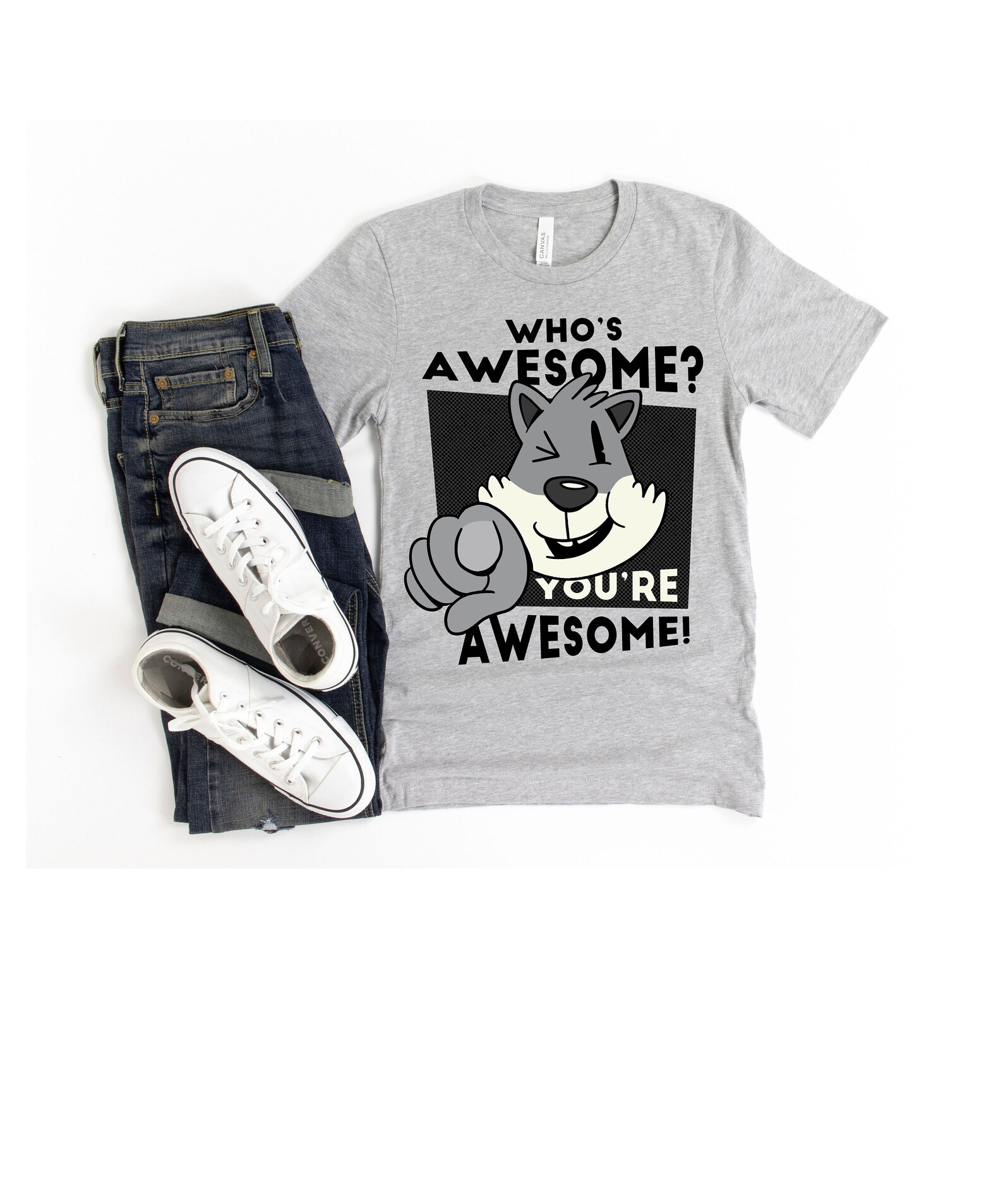 Who's Awesome You're Awesome Cat Gift Short-sleeve - Etsy