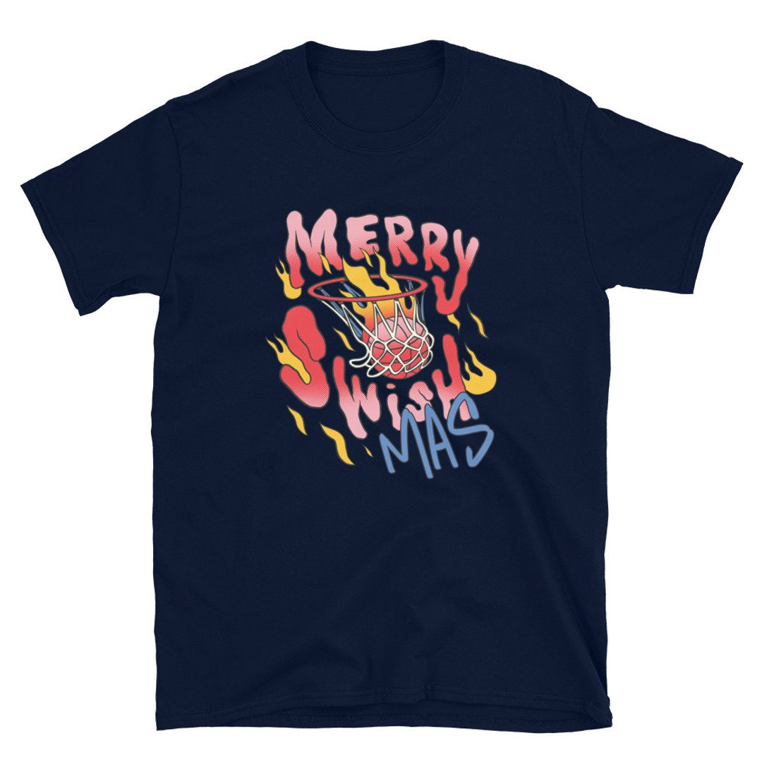 Merry Swishmas Funny Basketball Workout Short-sleeve Unisex T-shirt - Etsy