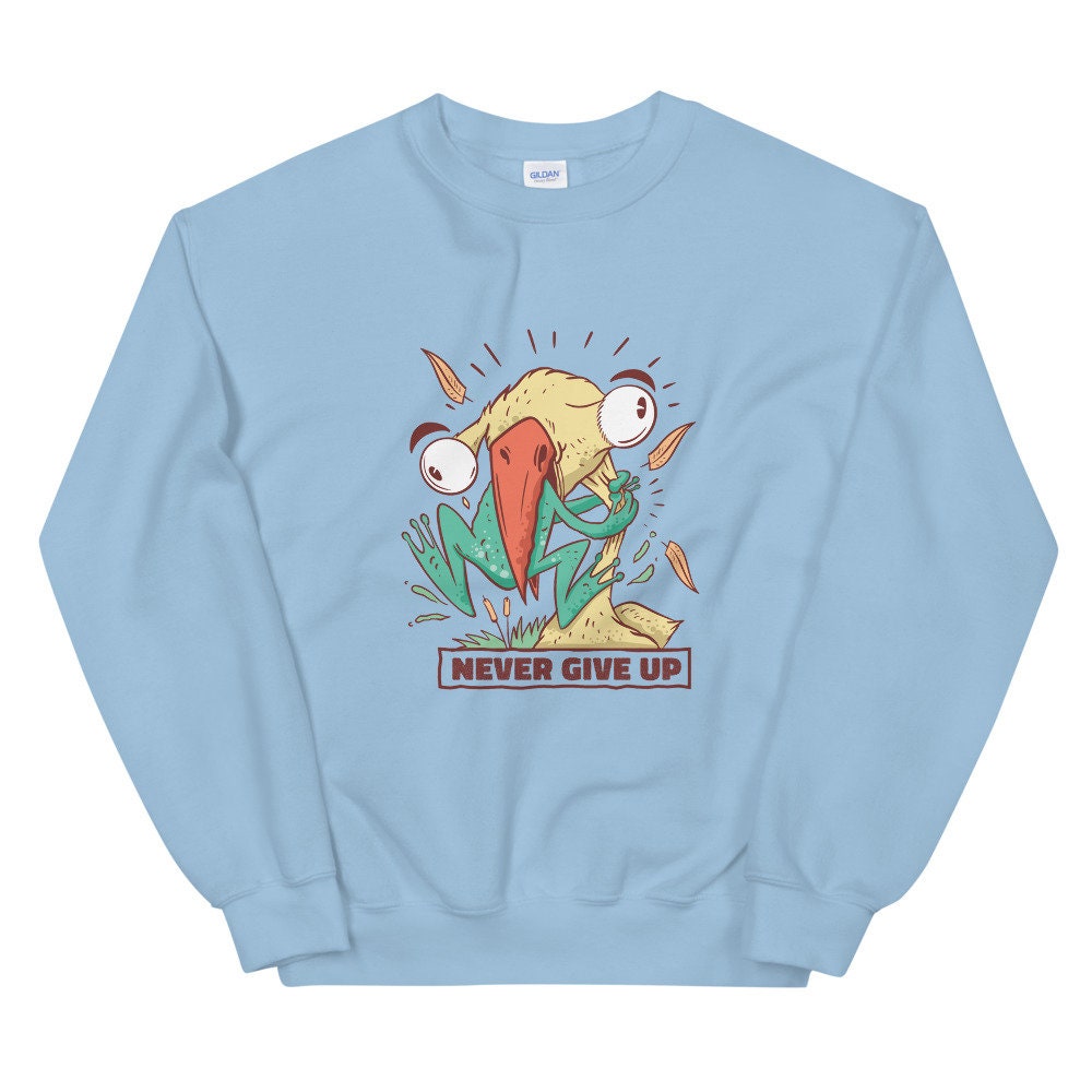 Never Give Up Frog Choking Bird