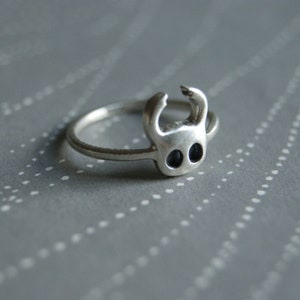 Little Hollow Knight Ring, Sterling Silver, Handmade, Inspired by ...