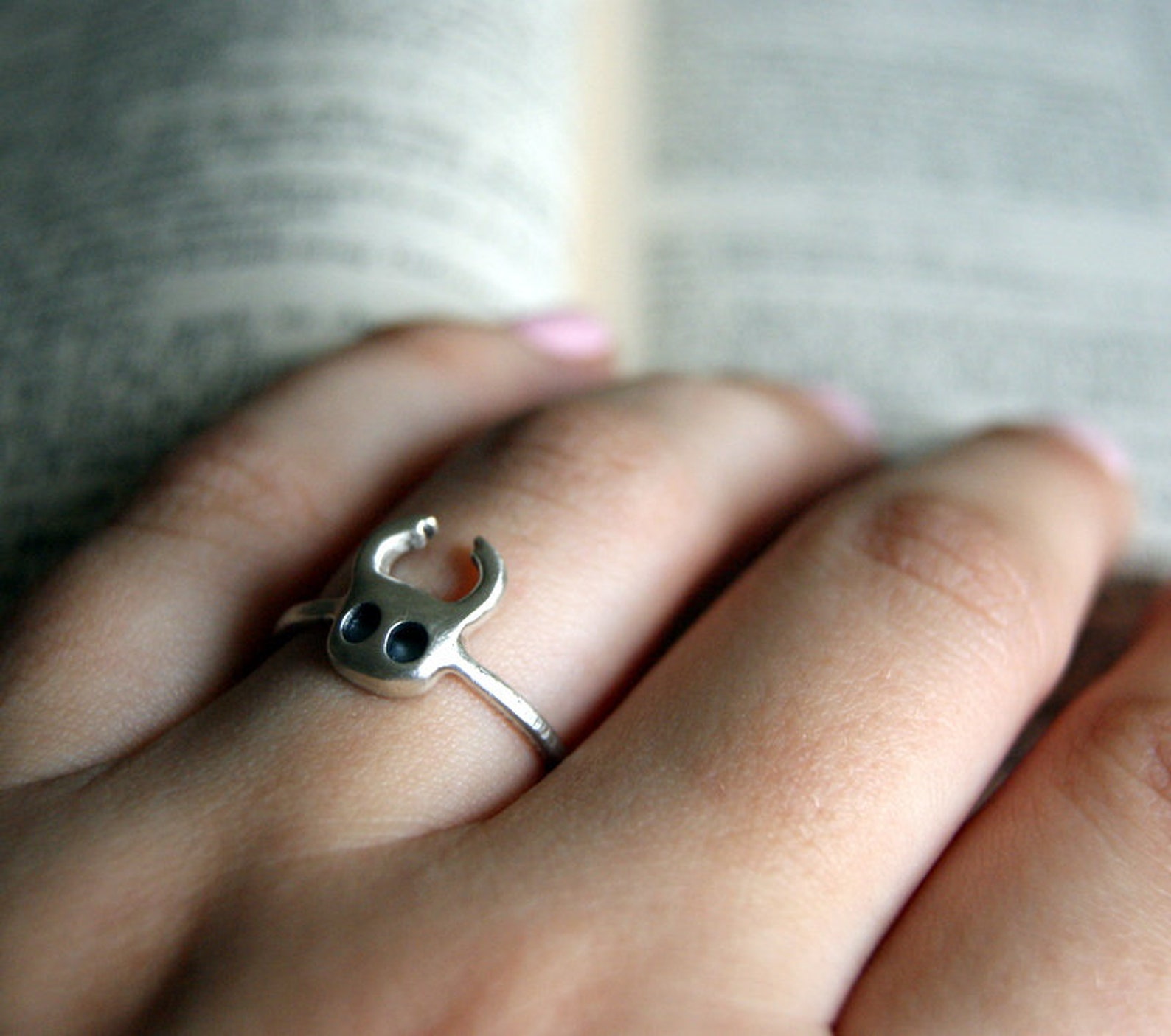 Little Hollow Knight Ring Sterling Silver Handmade Inspired - Etsy