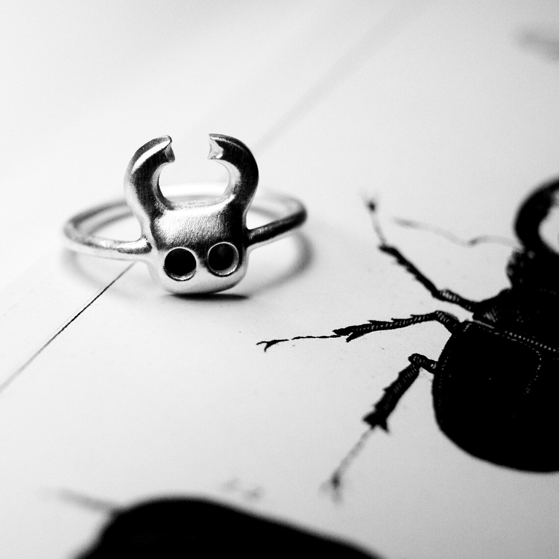 Little Hollow Knight Ring Sterling Silver Handmade Inspired - Etsy