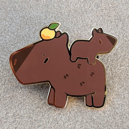 Sleepy Capybara Enamel Pin - Etsy