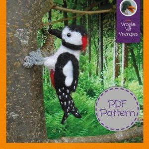 The Spotted Woodpecker PDF Pattern & Turorial in English - Etsy