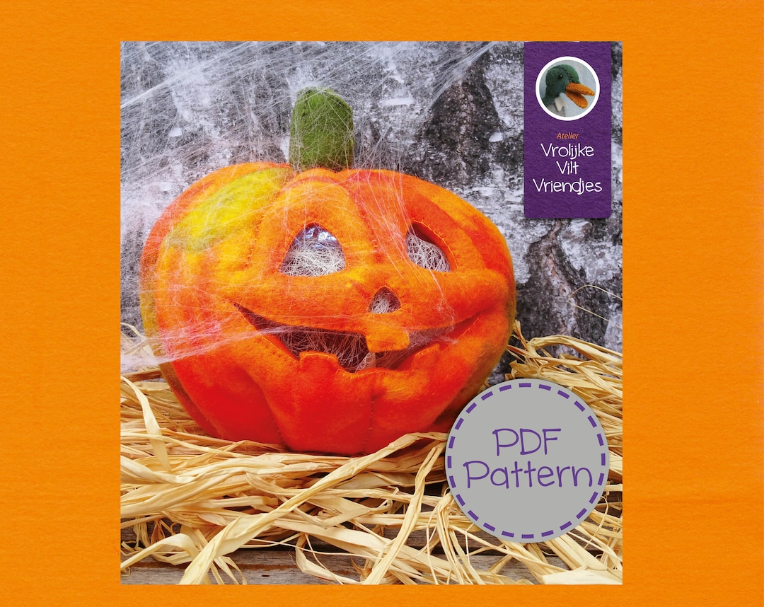 Pumpkin- JACK-O-LANTERN- PDF Pattern@ Tutorial in English - Etsy